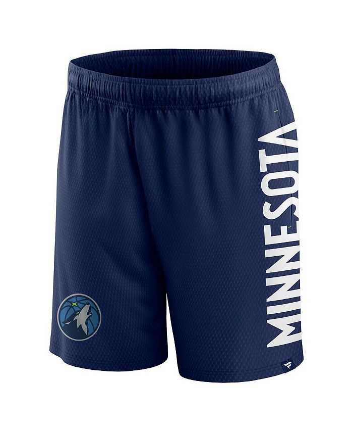 Fanatics Men's Navy Minnesota Timberwolves Post Up Mesh Shorts - Macy's