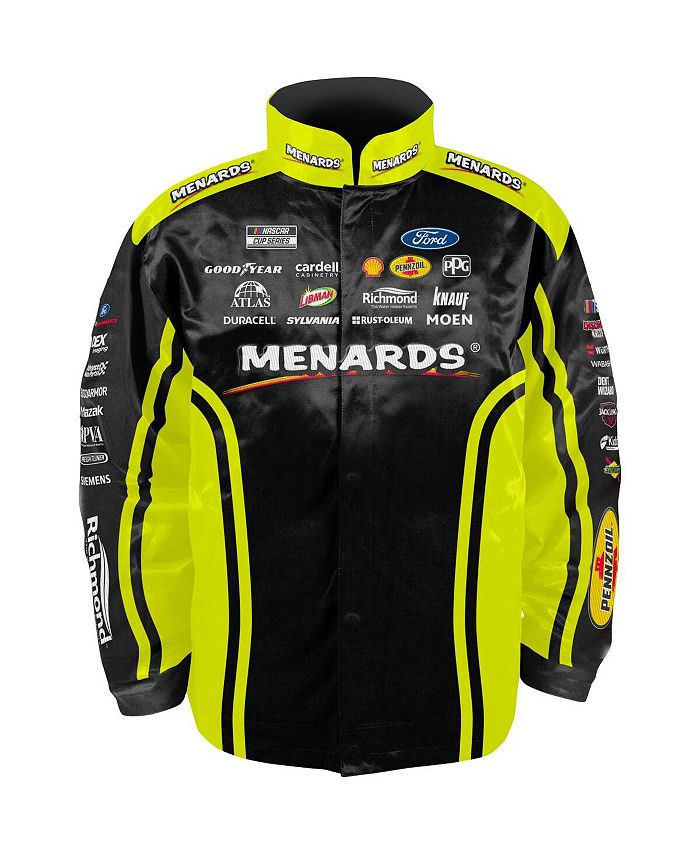 Team Penske Men's Black Ryan Blaney Menards Nylon Uniform Full-Snap ...