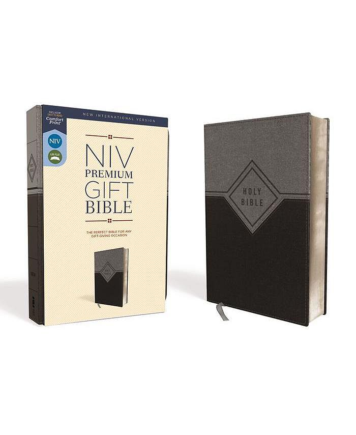 Barnes & Noble NIV, Premium Gift Bible, Leather soft, Black, Gray, Red ...