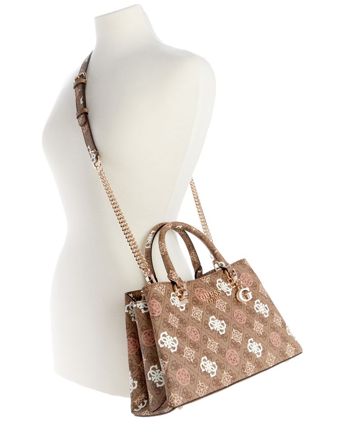 GUESS Eliette Logo Medium Girlfriend Satchel - Macy's