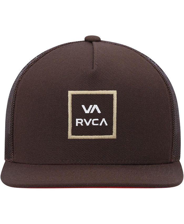 RVCA Men's Brown VA All the Way Trucker Snapback Hat - Macy's
