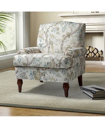 Hulala Home Lucretia Modern Upholstered Accent Chair with Patterned ...