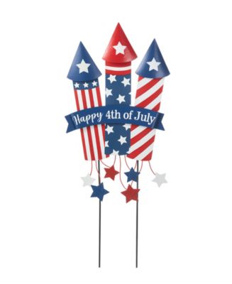 Glitzhome 30" H Patriotic, Americana Firecracker Yard Stake or Wall ...
