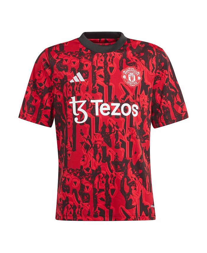 adidas Big Boys Red Manchester United 2023/24 Pre-Match Top - Macy's