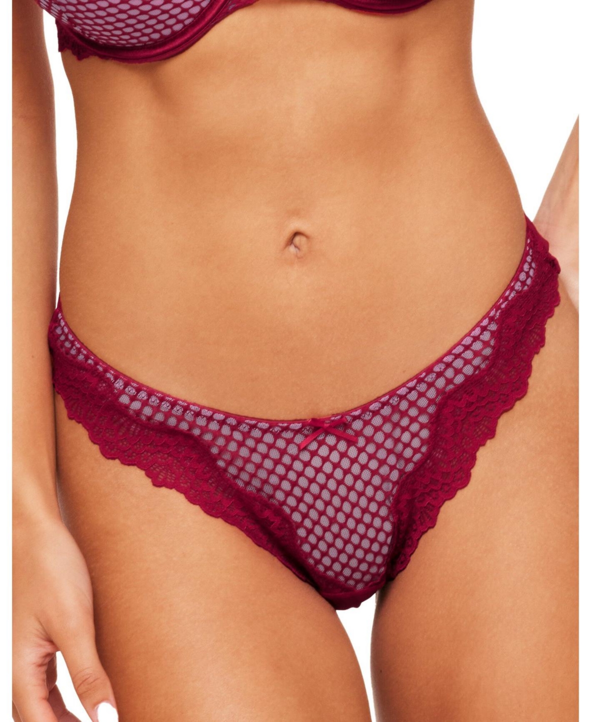 Click here for Adore Me Womens Rubie Brazilian Panty - Dark red prices