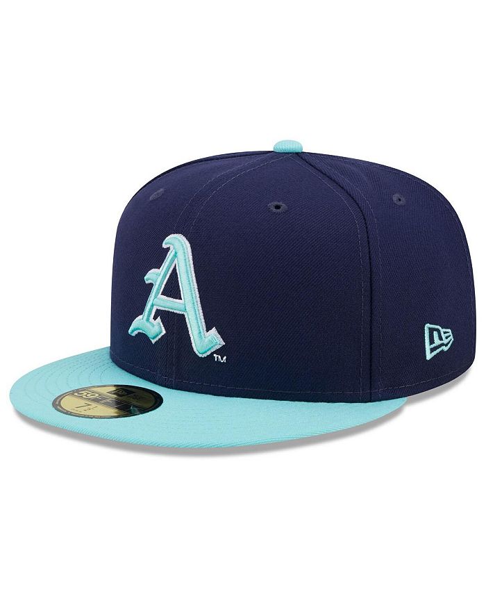 New Era Men's Navy, Light Blue Arkansas Razorbacks 59FIFTY Fitted Hat ...