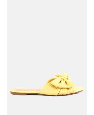 Little Jane Textured Bow Slider Flats - Macy's