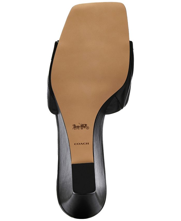 COACH Women's Emma Quilted Wedge Sandals - Macy's