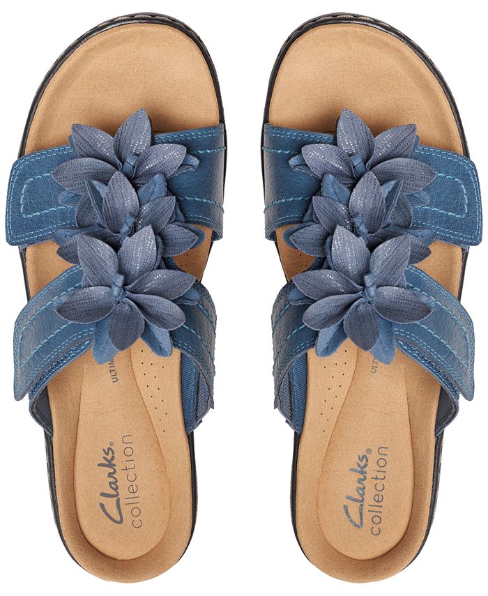 Clarks Merliah Raelyn Flower-Detail Wedge Heel Platform Sandals - Macy's