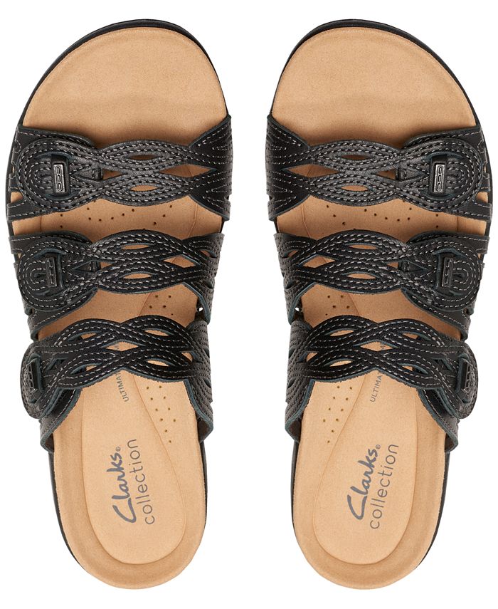 Clarks Laurieann Ruby Scalloped Strap Slide Sandals - Macy's