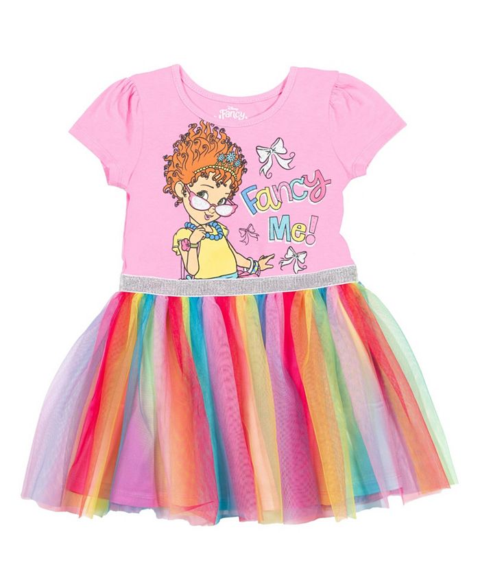 Disney Fancy Nancy Girls Short Sleeve Tutu Dress Scrunchy Set Toddler ...