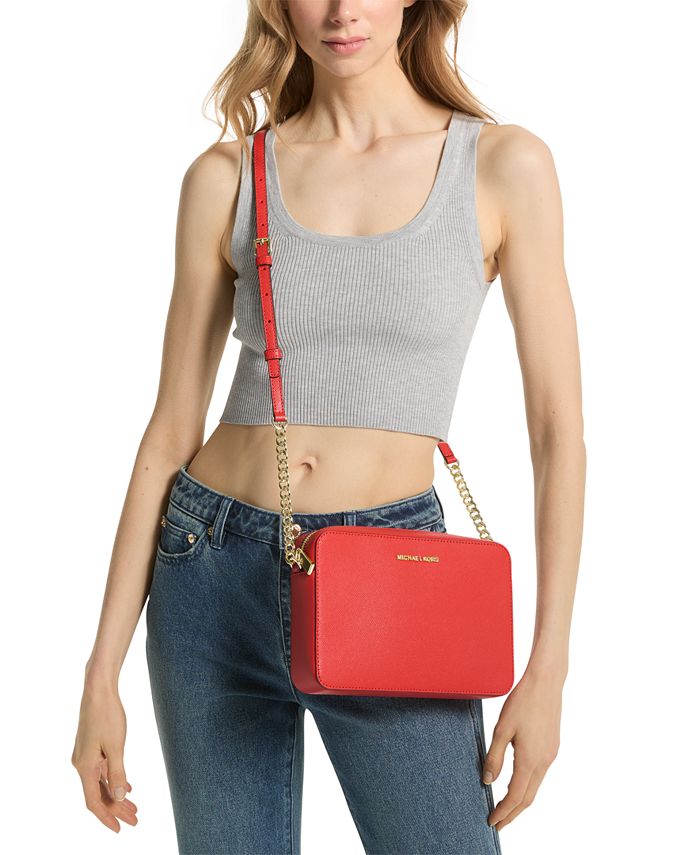 Michael Kors Leather Jet Set East West Crossbody - Macy's