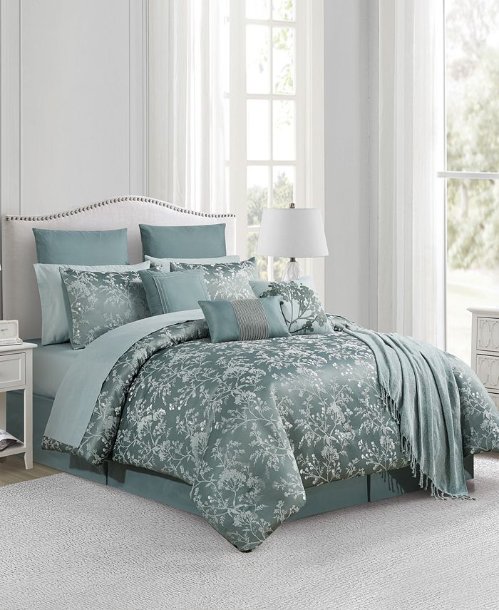 Sunham Harrison Botanical 14-Pc. Comforter Set, Queen - Macy's