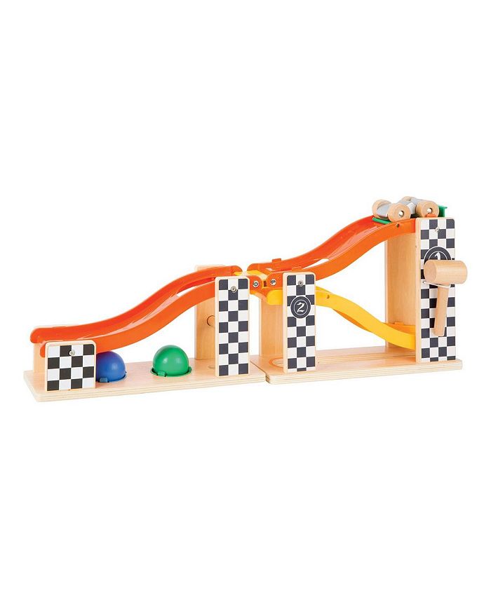 Small Foot Toddler Rally Hammering Marble Run Toy - Macy's