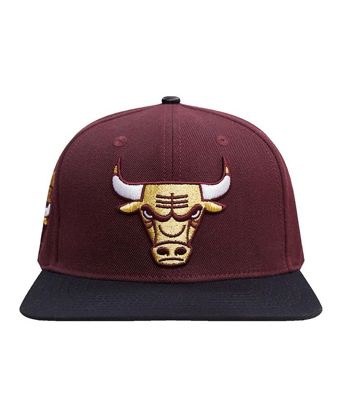 Pro Standard Men's Maroon, Black Chicago Bulls Gold Rush 2-Tone ...