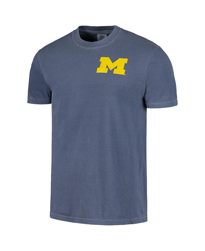 Image One Men's Navy Michigan Wolverines Baseball Flag Comfort Colors T ...