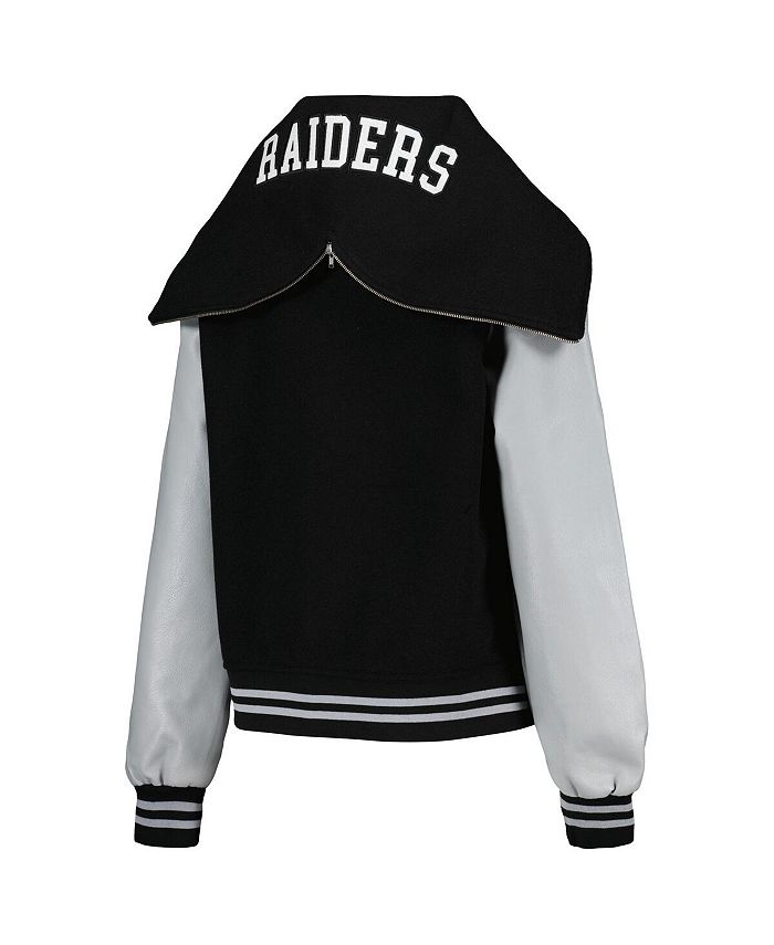 The Wild Collective Women's Black Las Vegas Raiders Sailor Full-Snap ...