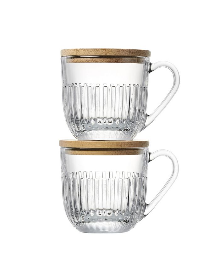 La Rochère Quessant 9 oz. Covered Latte Mug, Set of 2 - Macy's