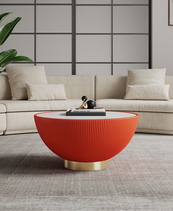 Manhattan Comfort Anderson 28.15" Wide Leatherette Upholstered Coffee ...