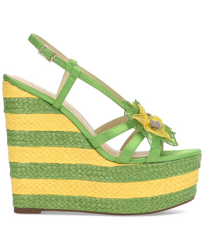 Jessica Simpson Visela Flower Detail Platform Espadrille Wedge Sandals ...