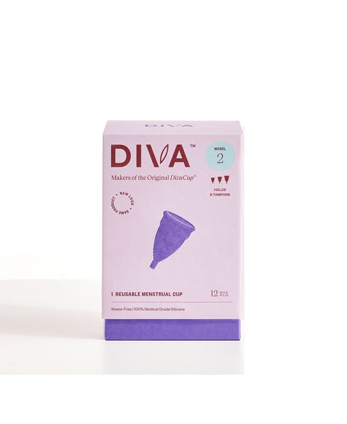 Divacup Diva Cup BPA-Free Reusable Menstrual Cup Leak-Free - Up To 12 Hours Of Protection Model ...