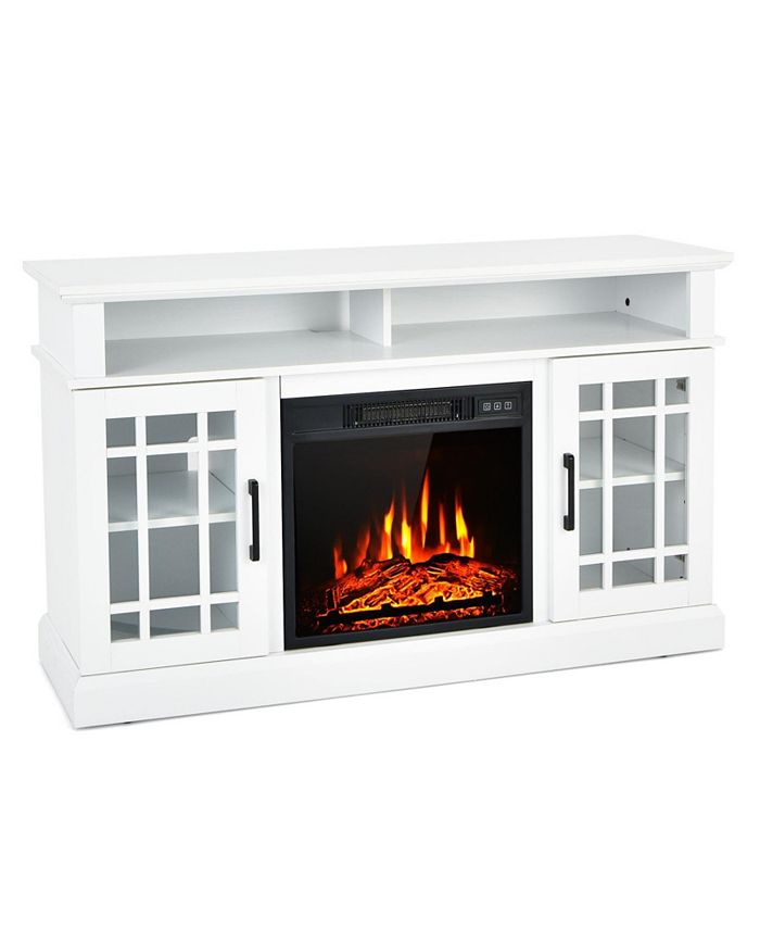 Slickblue 48 Inch Electric Fireplace TV Stand with Cabinets for TVs Up ...