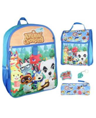 Animal Crossing Character Print Backpack 5 pc Set Lunch Tote Keychain ...