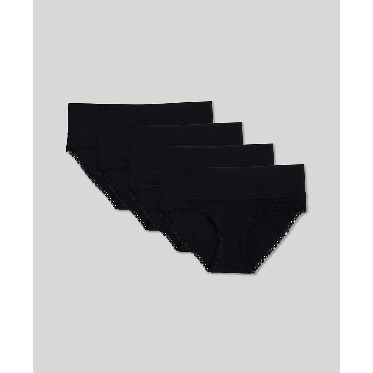 Click here for Pact Maternity Foldover Hipster 4-Pack - Black prices