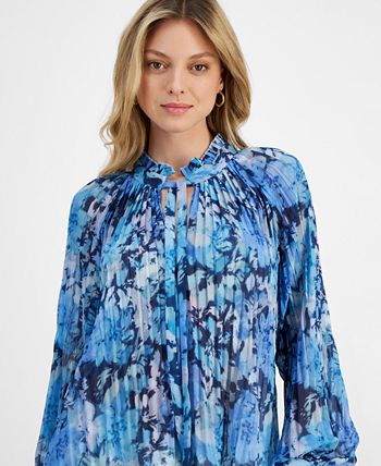 Lucy Paris Women's Femine Floral-Print Blouse - Macy's