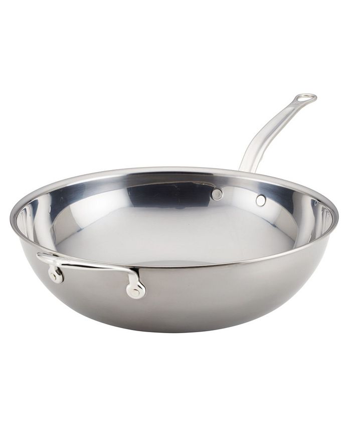 Hestan NanoBond Titanium Stainless Steel 14" Chefs Pan with Helper ...