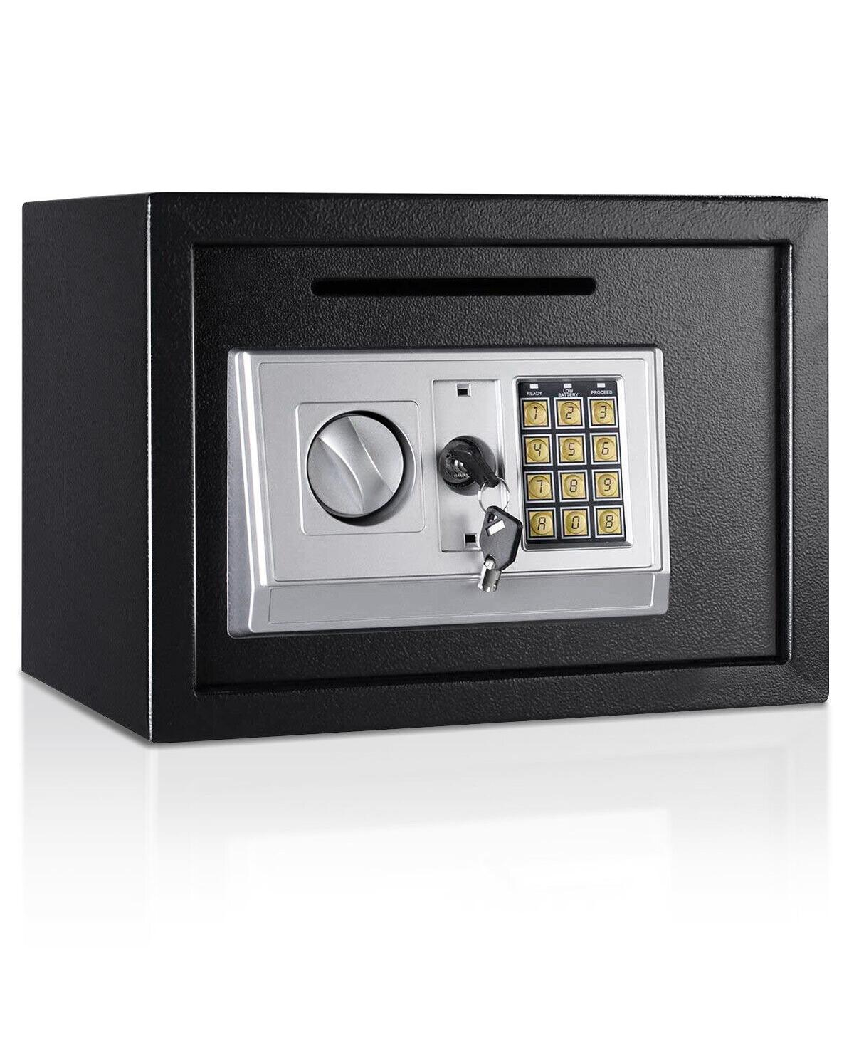 Click here for 14 Inch Digital Depository Drop Cash Safe Box - Bl... prices