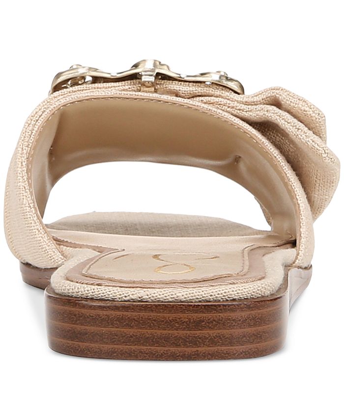 Sam Edelman Women's Ivana Buckle-Trim Slide Flat Sandals - Macy's