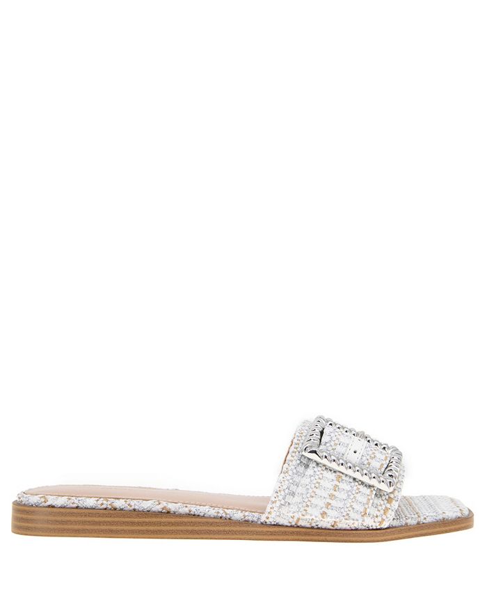 BCBGeneration Women's Mollie Buckled Slide Flat Sandals - Macy's