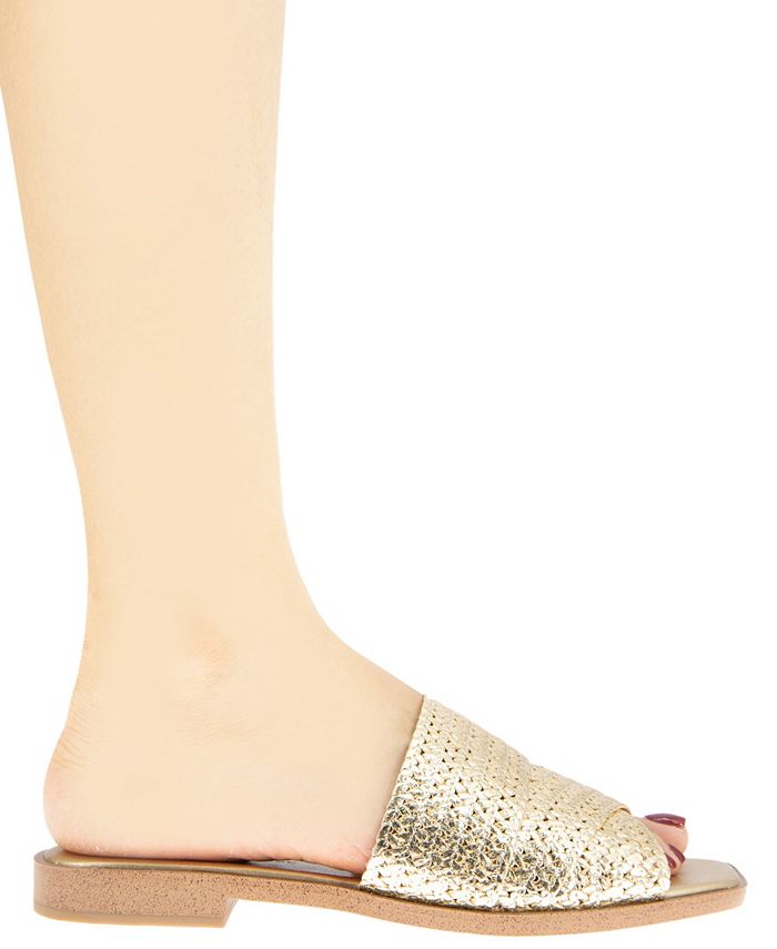 BCBGeneration Women's Lileen Slip-On Woven Raffia Flat Sandals - Macy's