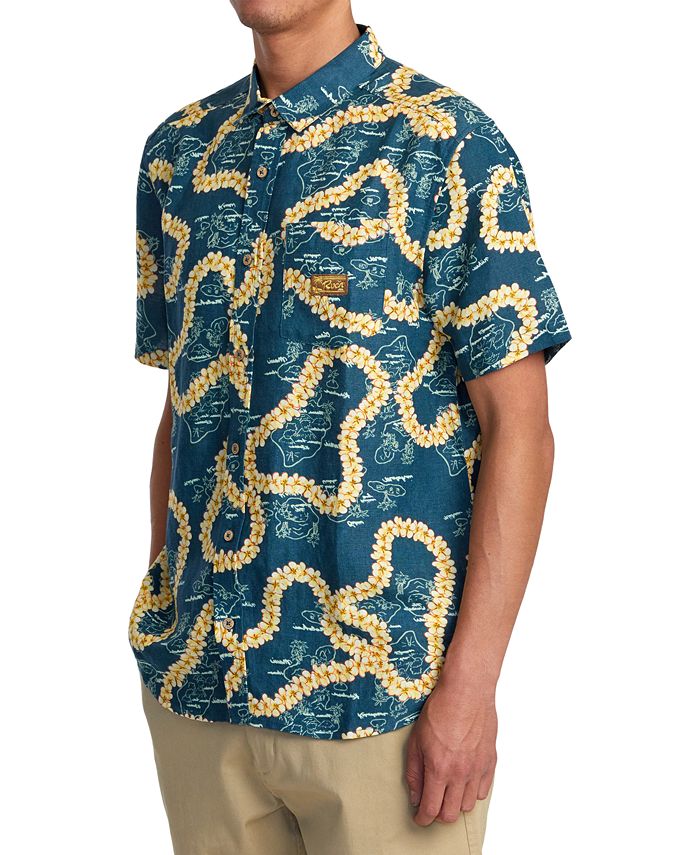 RVCA Men's Exotica Short Sleeve Shirt - Macy's