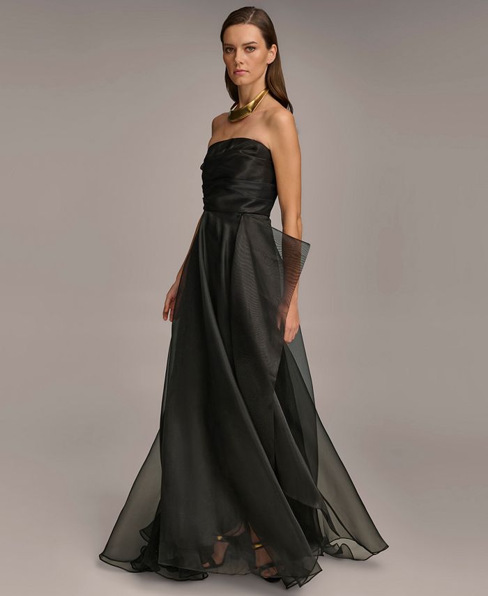 Donna Karan New York Donna Karan Women's Sleeveless Cascade Gown - Macy's