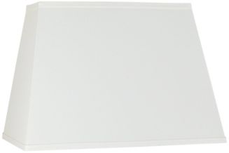 Springcrest Ivory Linen Large Rectangular Lamp Shade 14" Wide x 6" Deep ...