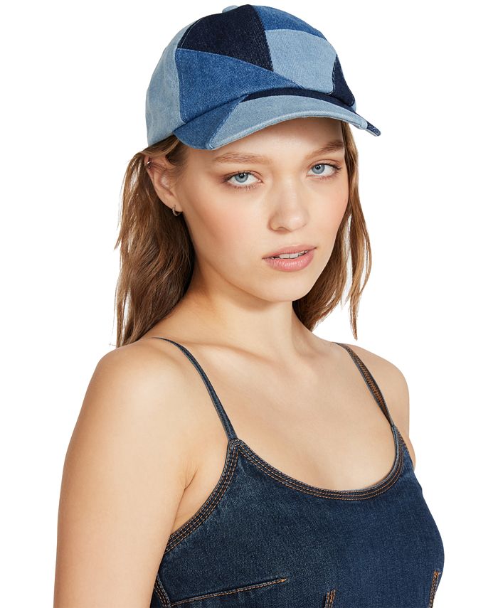 Steve Madden Women's Denim Patchwork Baseball Cap - Macy's