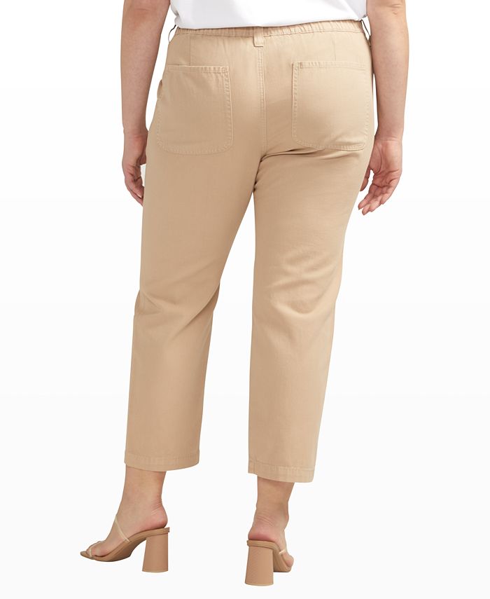 JAG Plus Size Chino Tailored Cropped Pants - Macy's