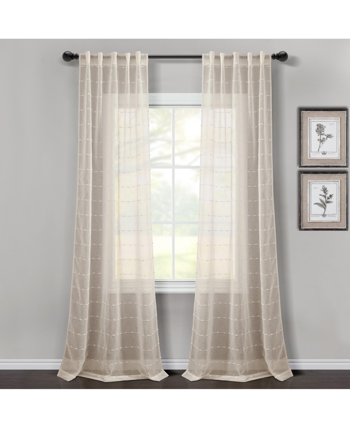 Click here for Farmhouse Textured Back Tab/Rod Pocket Sheer Windo... prices