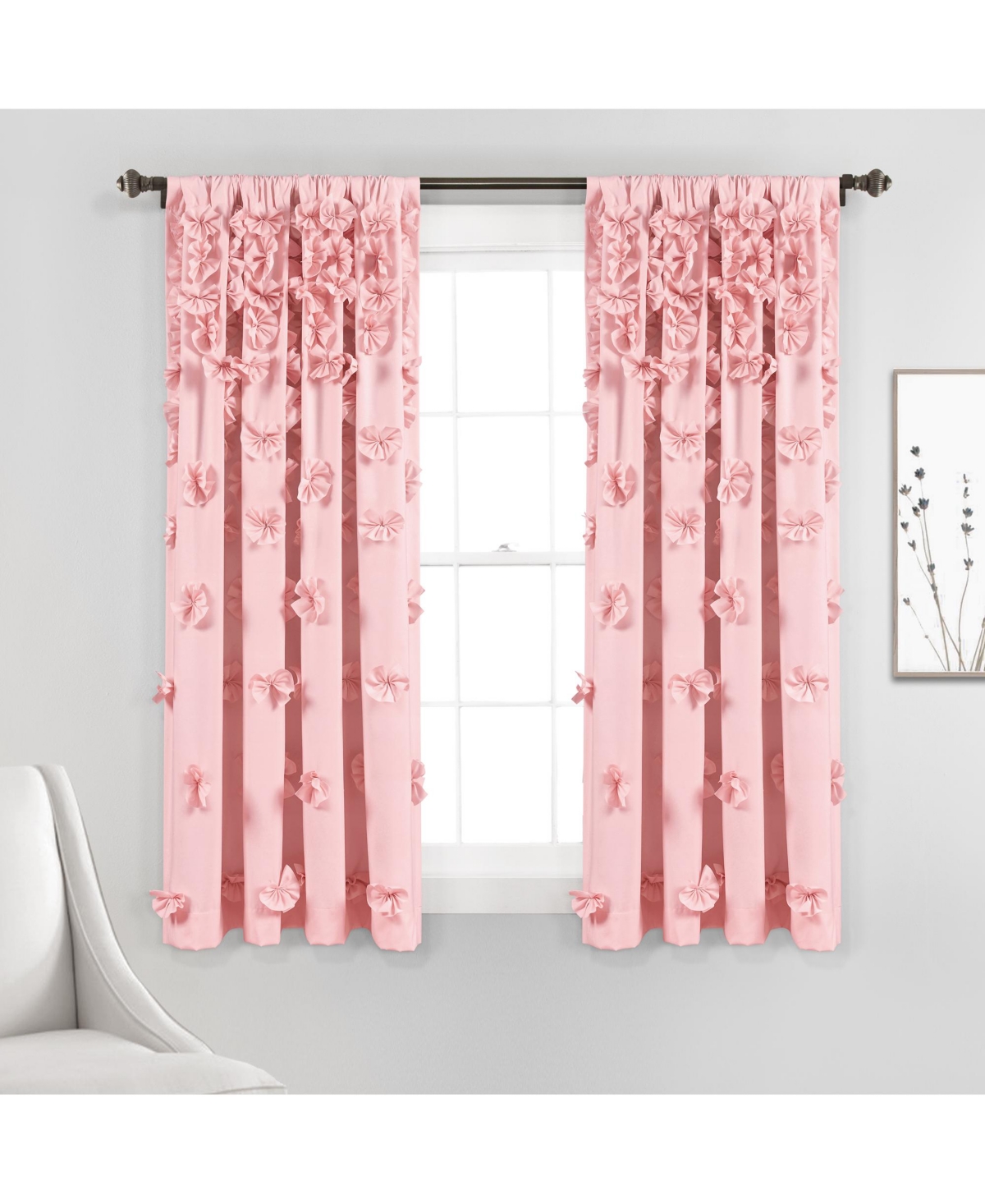 Click here for Riley Window Curtain Panel - Pink prices