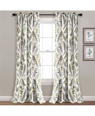 Devonia Allover Light Filtering Window Curtain Panels - Macy's