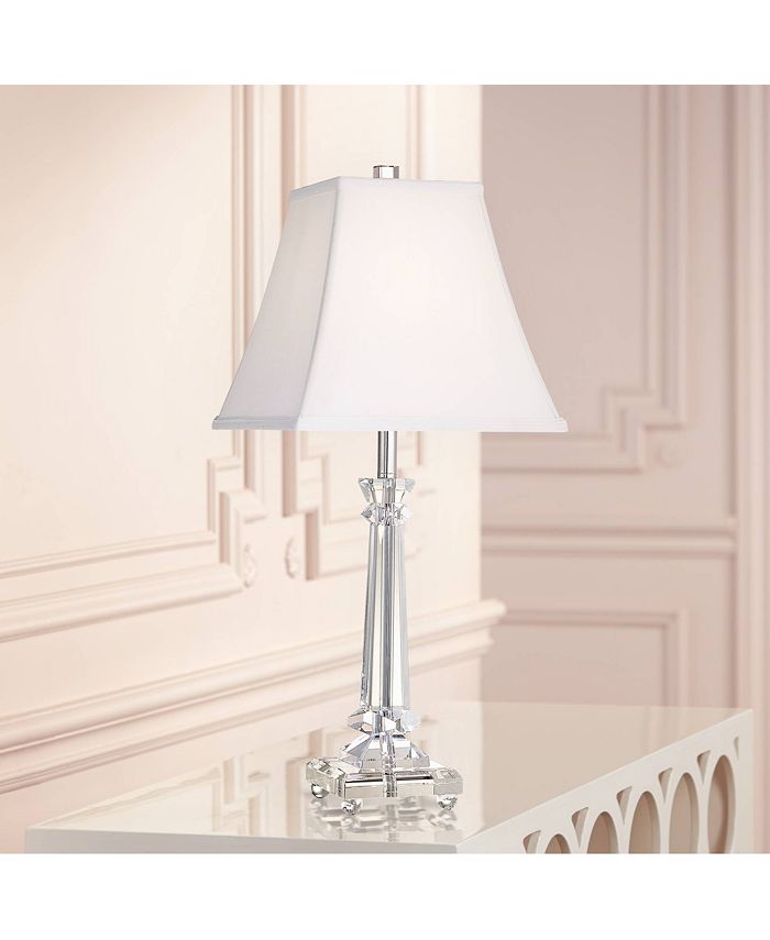 Vienna Full Spectrum Traditional Glam Luxury Table Lamp 25" High Clear ...