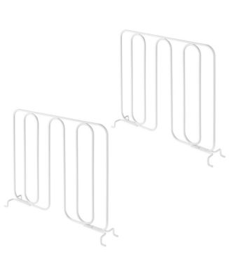 mDesign Metal Wire Shelf Dividers for Closet Organization - 2 Pack ...