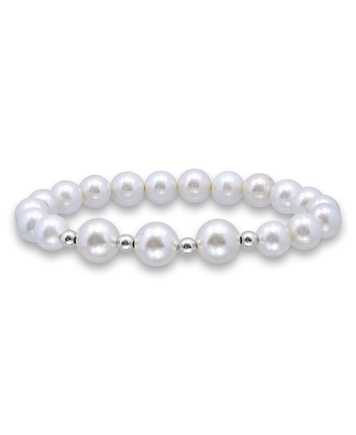 Click here for Macys White Shell Pearl Stretch Bracelet - Silver prices