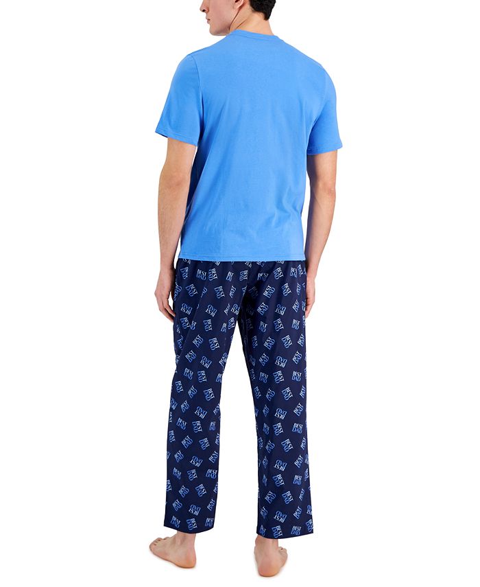 Club Room Men's 2-Pc. Solid T-Shirt & Best Dad Printed Pajama Pants Set ...