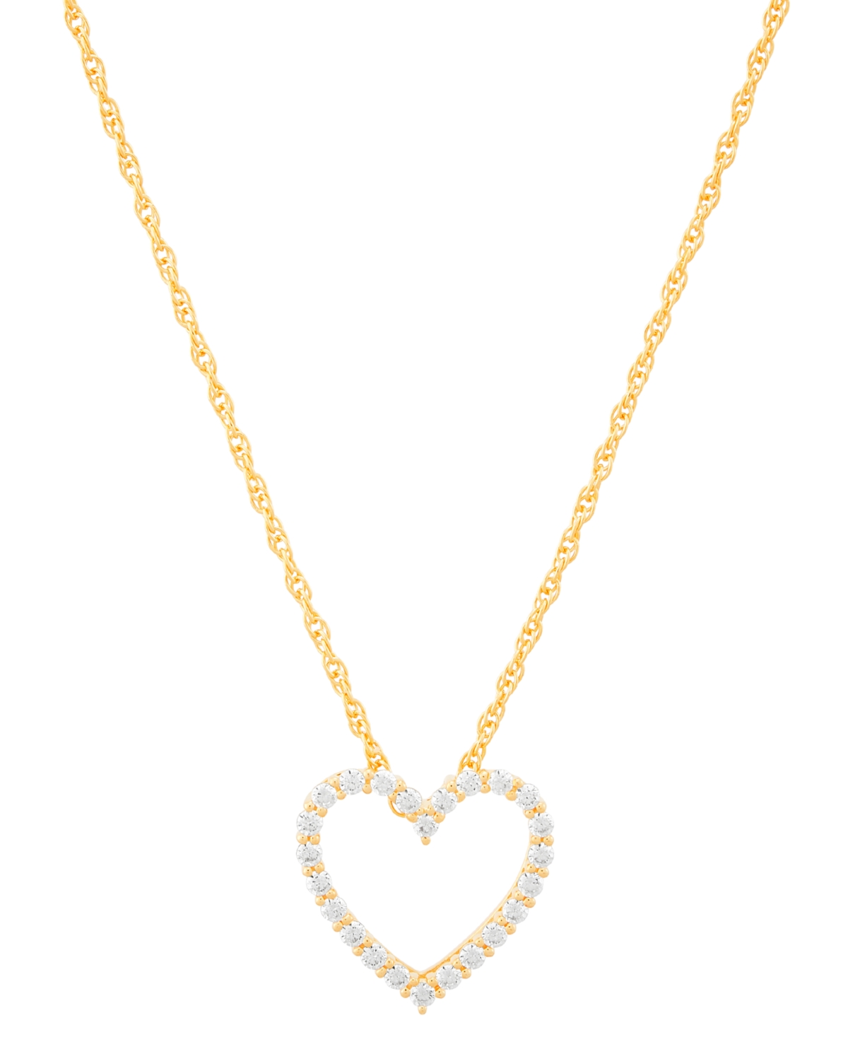 Click here for Diamond Open Heart Pendant Necklace (1/4 ct. t.w.)... prices