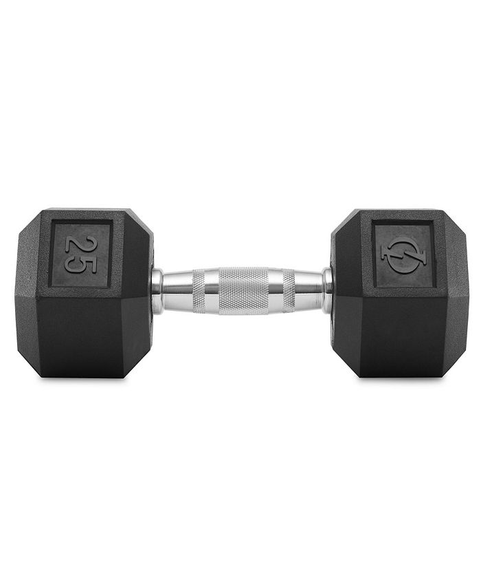 Philosophy Gym Rubber Coated Hex Dumbbell Hand Weight, 25 lbs - Macy's