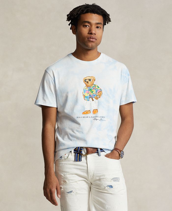 Polo Ralph Lauren Men's Classic-Fit Polo Bear Tie-Dye T-Shirt - Macy's