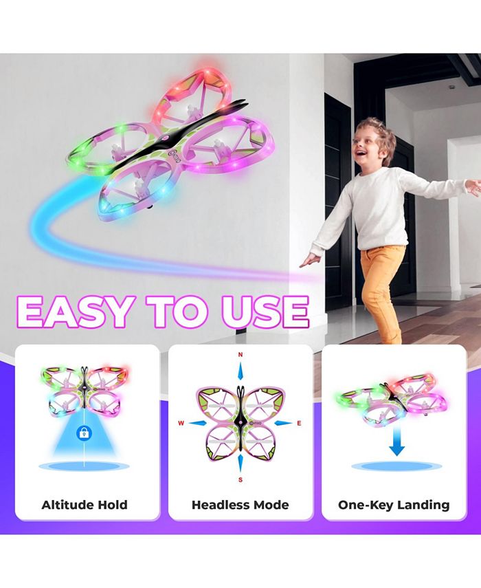 Contixo TD2 Butterfly RC Drone: 3D Flip, Headless Mode, LED Lights ...